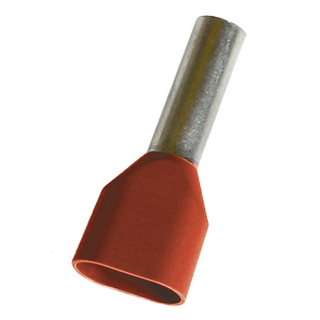 17 AWG Double Wire Entry Wire Ferrule, Red | SourceASI